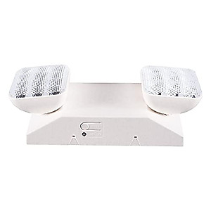 Gruenlich LED Emergency Exit Lighting Fixtures with Two LED Heads and Back-Up Batteries- US Standard Emergency Light, UL 924 Qualified, 120-277 Voltage, 1-Pack
