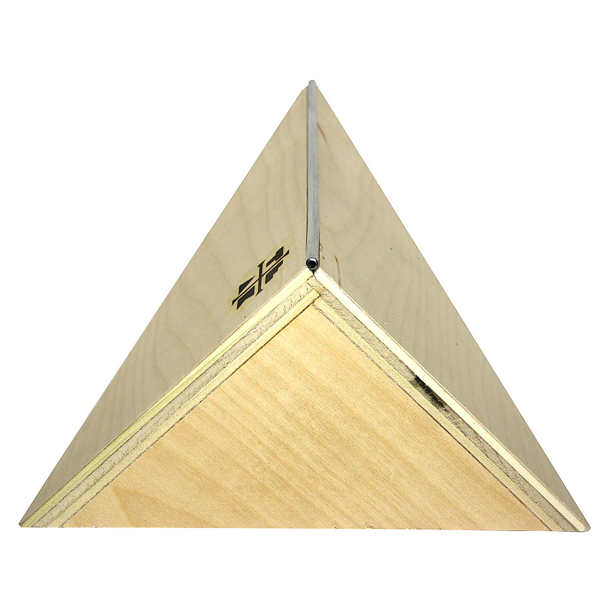 XL Polebank Fingerboard Obstacle - Handmade Ramp in USA - Large Park Sized with Steel Rail - 12" Long, 4.5" Tall - Teak Tuning