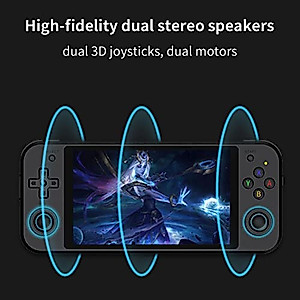Brteyes 5.36  Touch Screen Handheld Game Console-Linux Android 7.1 Dual System Game-WiFi Online- 6 Hours of Battery Life-Dual TF Card Expansion 7500 Games Boy&Friend