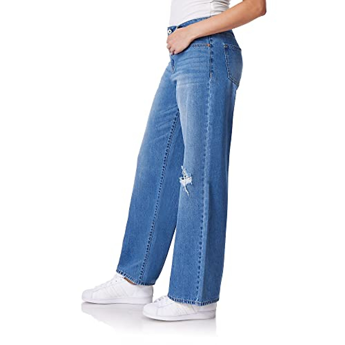 WallFlower Women's Skater Denim High-Rise Insta Classic Juniors Jeans (Standard and Plus), Brielle, 3