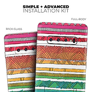 DesignSkinz Crayon Colored Doodle Patterns Protective Vinyl Decal Wrap Skin Cover Compatible with The Samsung Galaxy S20 (Screen Trim & Back Glass Skin)