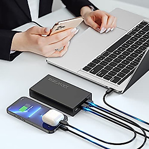 POIYTL Laptop Power Bank 100W USB C 20000mAh Portable Laptop Charger Super Fast Charging External Battery Pack for MacBook Dell XPS IPad iPhone 13/12 Pro Mini Samsung Switch