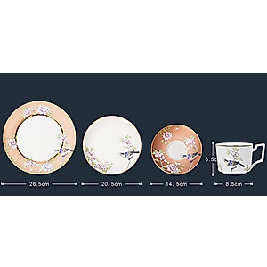 16-Piece Dinnerware Sets，Round Dinner Plates , Scratch Resistant, Lead-Free, Microwave, Oven, and Dishwasher Safe