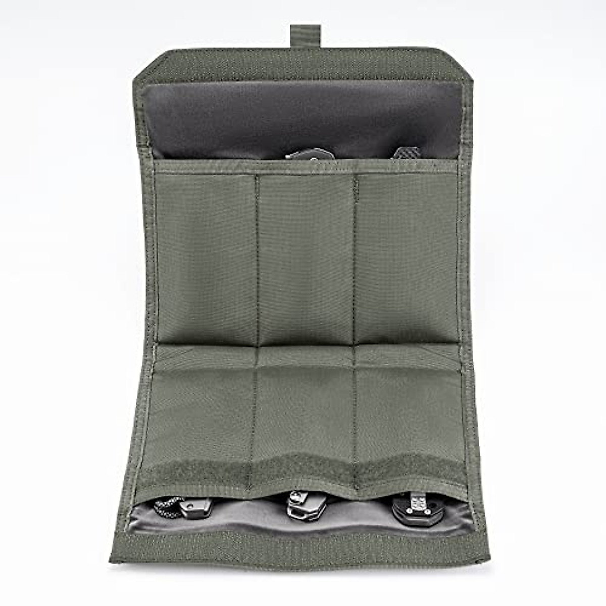 TACTICAL GEEK EDC Folding Gear Organizer Bag, Multi-Purpose Hanging Storage Bag for Art Supplies, Waterproof Portable Accessories Pockets Green