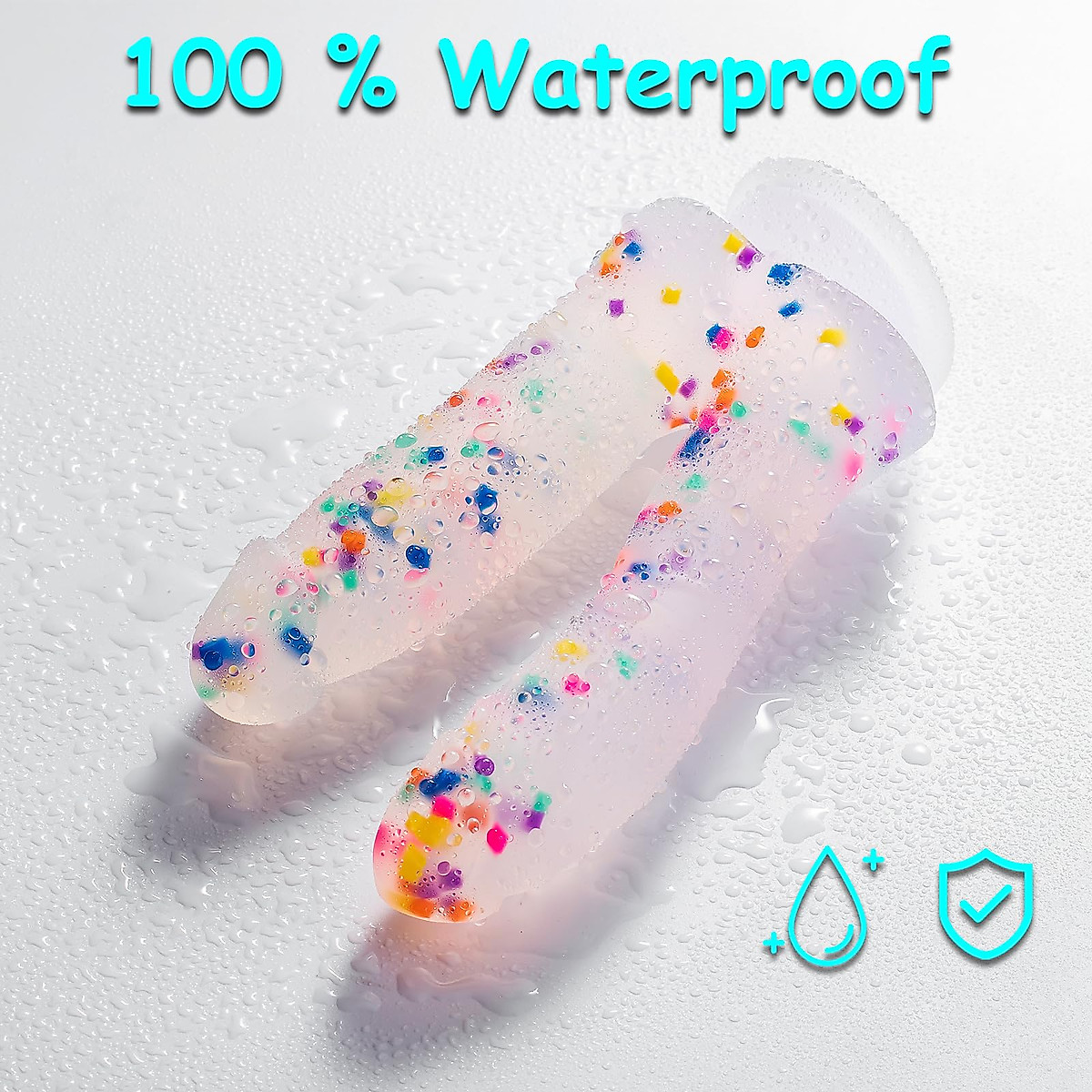 Realistic Double-Ended Dildo G-Spot Stimulation - 7 Inch Silicone Flexible Dildo with Flared Suction Cup for Hands-Free Play, with Curved Shaft for Vaginal Anal Orgasmic Adult Sex Toys for Women Men