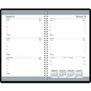 House of Doolittle 2024 Weekly Calendar Planner, Black, 5 x 8 Inches, January - December (HOD27802-24)