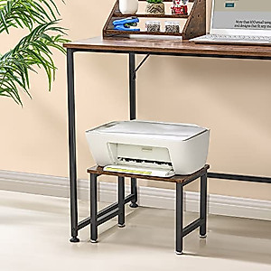 HOMCENES Narrow Console Table with 2 Support Bar and Desktop Printer Stand Bundle, Thin Entryway Table, Small Sofa Table, Industrial Couch Table, Under Desk Printer Table Rack