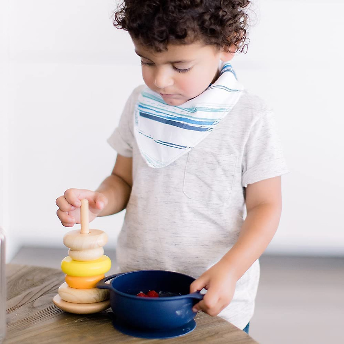 Bazzle Baby Silicone Suction Bowls with Suction Lid and Spoon 3-piece set BPA Free Silicone | Perfect for 4-36 Months