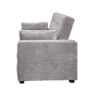 Serta Convertible Sofa, Light Grey