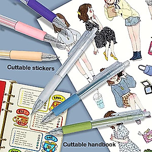 Paper Cutter Pen,Dapoprren Craft Cutting Pen,Knife Pen Craft Cutting Tools,Creative Retractable Precision Paper Cutting Carving Tools-6PCS