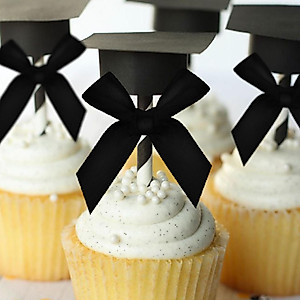 Halloween Twist Tie Bows, 100 Pcs Satin Twist Tie Bows for Treat Bag Satin Ribbon Tie Bows for Tying Up Packages Present Bags Bakery Candy Bags Decorating Ribbon Bow Gift Wrap Bows (Halloween)