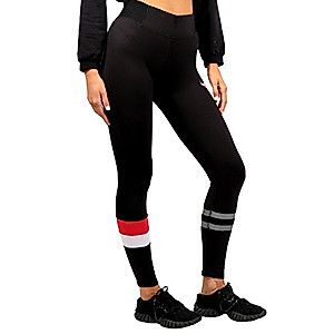 Ultra Game NBA Chicago Bulls Womens Leggings Perimeter Fitness Sport Yoga Pants, Black, Medium