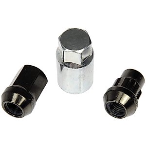 Dorman 713-375Z Hyper Black Acorn Wheel Nut Lock Set Compatible with Select Models, 20 Pack