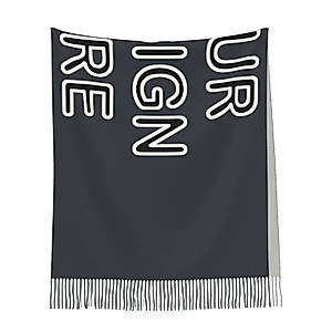 Custom Women's Scarf Winter Warm Personalized Scarf Add Picture Text Logo Custom Design Women's Shawl Black