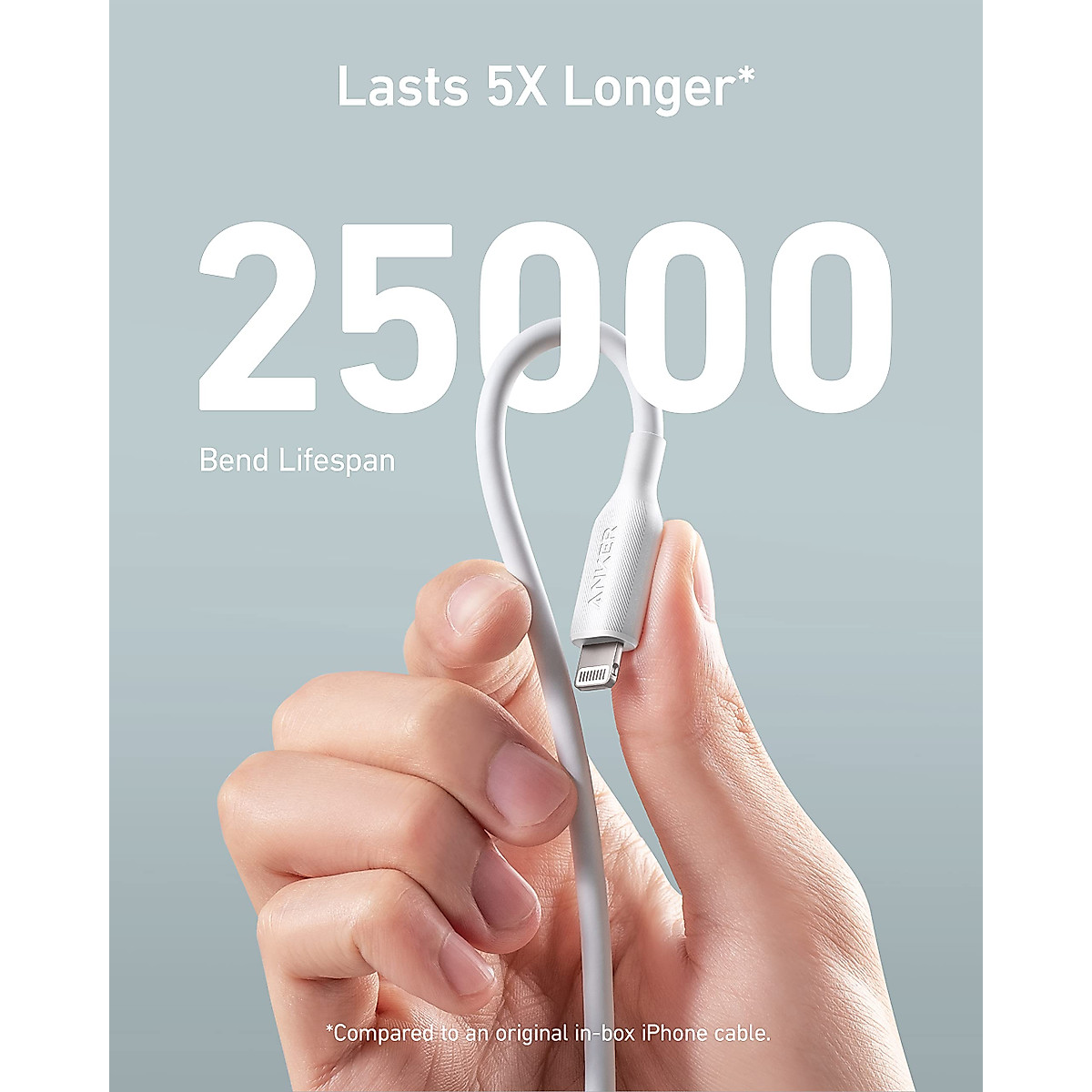 Anker Powerline III Lightning Cable 6 Foot iPhone Charger Cord MFi Certified for iPhone 11 Pro Max, 11 Pro, X, Xs, Xr, Xs Max, 8, 8 Plus, 7 and More, Ultra Durable (White)