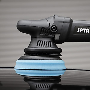 SPTA Polishing Pads, 5Pc 6 Inch 150mm Orbital Buffer Polisher Pads and 1Pc Microfiber Buffing Pads, Foam Polish Pad for Compounding, Polishing and Waxing, for 6''/150mm Backing Plate Car Polisher