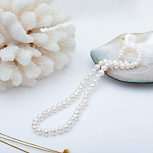 VIKI LYNN Pearl Necklace 8-9mm AAA Freshwater Cultured Pearl 925 Sterling Silver Jewelry for Women 20 Inch