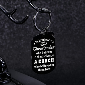 Cheerleader Gifts for Cheer Coach Keychain Appreciation Gift for Coach Competition Birthday Christmas Graduation End of Season Senior for Cheer Coach Women Men Thank You Cheerleading Gift for Him