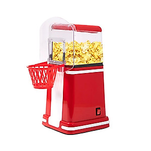 Electric Popcorn Maker Machine Basketball Hoop, Automatic Popcorn Machine Household Appliances For Kids, 1200W Popcorn Machine Movie Theater Style, Very Low Noise,Easy To Clean for Home Use, Party