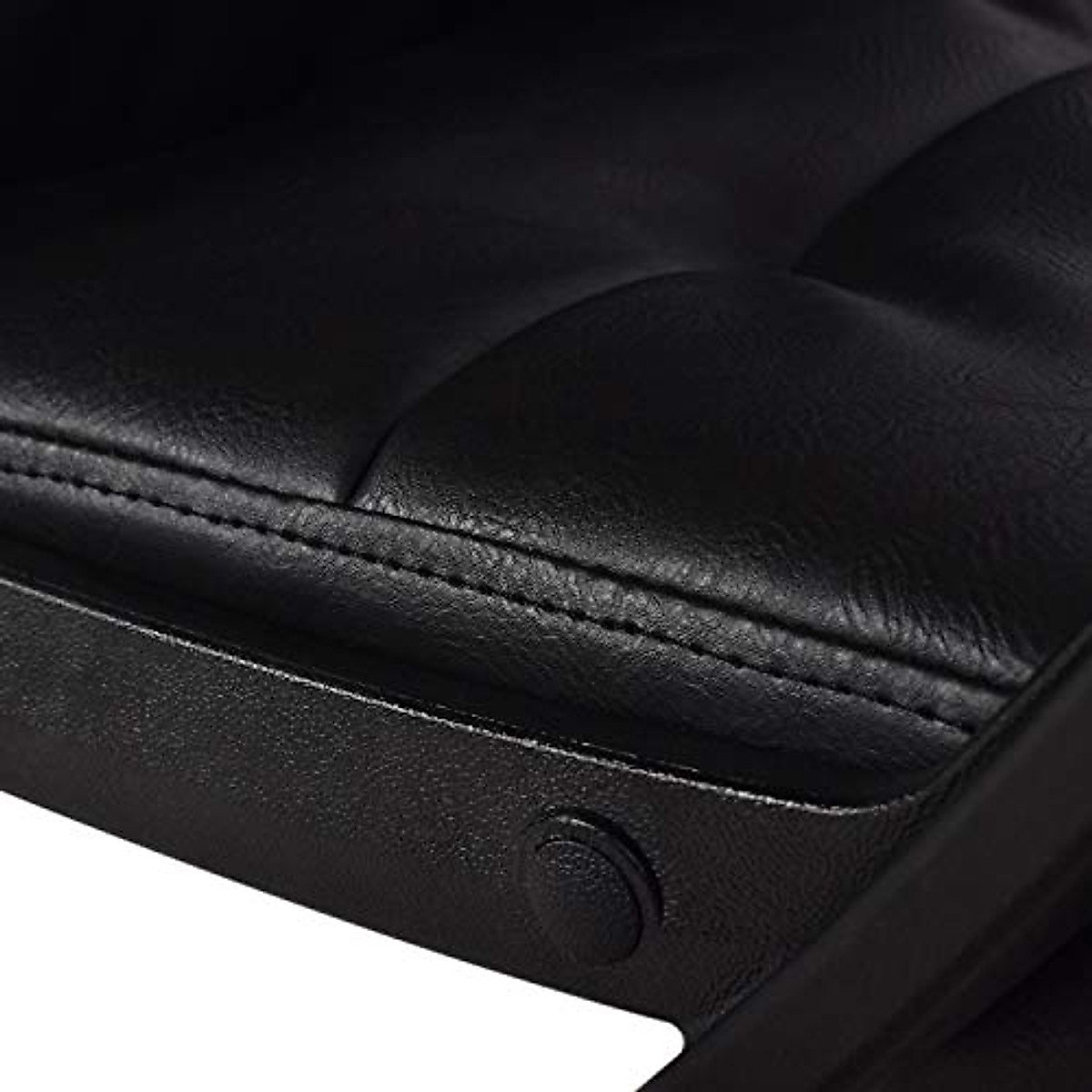 SIMPLIHOME Brewer Swivel Adjustable Executive Computer Office Chair in Distressed Black Faux Leather, for the Office and Study, Contemporary