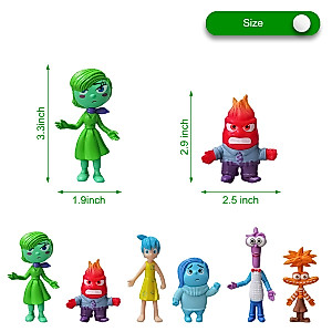 6pcs Insde Out Cake Topper， Insde Out Themed Birthday Party Decorations