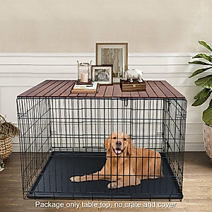 Deblue 42 inch Dog Crate Topper, Crate Topper for Wire Dog Cages, Wooden Dog Kennel Table Top for Large Dog, Foldable, Portable-(42 in Only Topper)