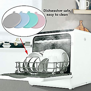 4 Pack Can Covers and 4 Pack Pet Spoons Set,Universal Silicone Can Lids for Pet Food Cans 1 Fit 3 Standard Size Dog and Cat Can Tops Cover (Round)