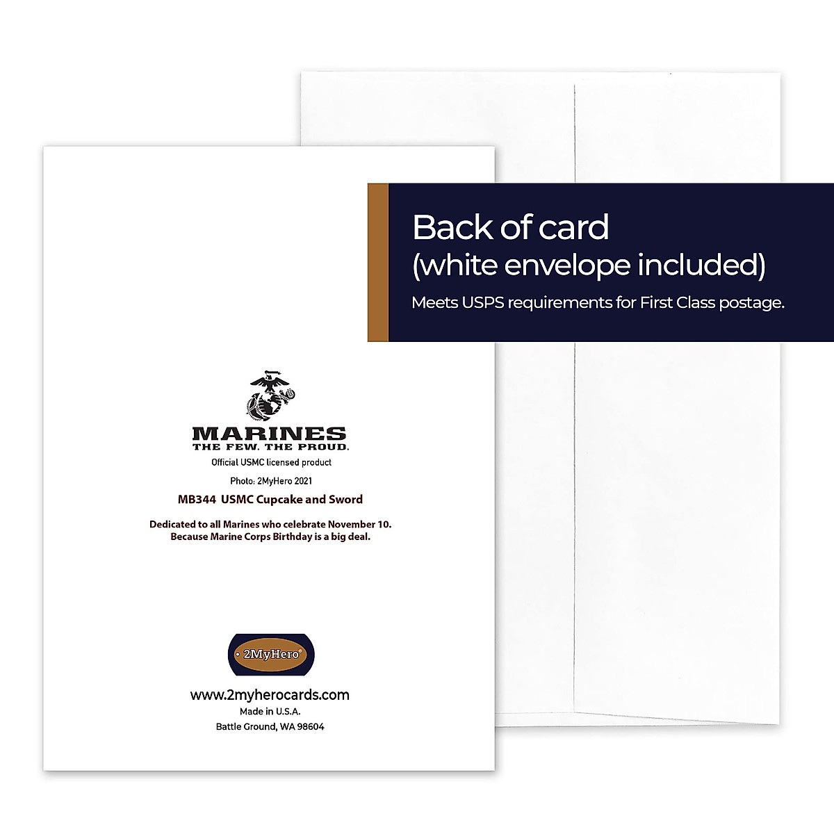 2MyHero - US Marine Corps - Military Happy Birthday Congratulations Greeting Card With Envelope - 5" x 7" - Kind Of A Big Deal