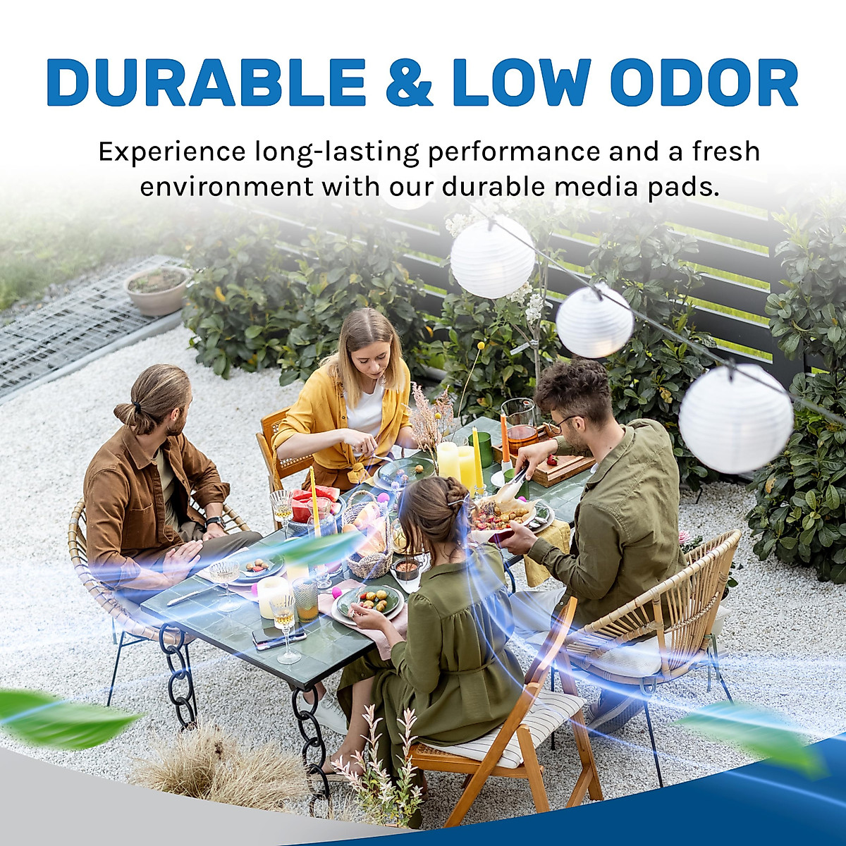 Hessaire Replacement Evaporative Cooler Pads - Swamp Cooler Replacement Pads Corrugated Build - Low Odor Xel50 Media Evaporative Cooling Pad for 1300 CFM Mobile Cooler Fan - 4 Panels, 28” x 10”