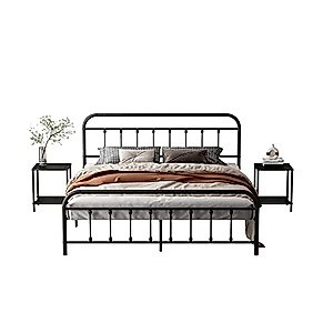 Kujielan Metal Platform Bed Frame - Stylish Simplicity Twin XL Bed Frame with Headboard and Footboard Bed Frame,Under Bed Frame Storage Suitable for Bedroom,Guest Room，Apartment