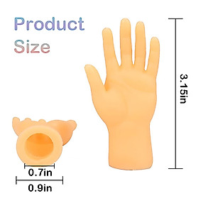 30 Pcs Tiny Finger Hands Mini Rubber Finger Puppets, Miniature Small Hands Ealistic Cute Little Hand Finger for Gifts Puppet Show Prank Gag Performance Party Favors