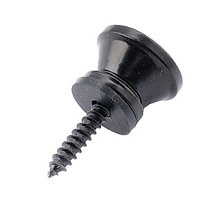 Musiclily Metal Guitar Small Strap Buttons End Pins for Fender Style Acoustic Electric Guitar Bass Ukulele,Black(Pack of 2)