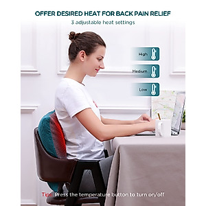 Comfytemp Heated Pillow for Lumbar Support, FSA HSA Eligible Electric Pillow for Back Pain, Flannel USB Heating Pillow for Period Cramp, Abdomen, Neck, Leg, Birthday Gifts for Women/Men-17.7" x 17.7"