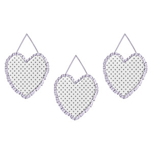 Sweet Jojo Designs Lavender Purple, Pink, Grey and White Shabby Chic Watercolor Floral Baby Girl Nursery Crib Bedding Set - 11 Pieces - Rose Flower Polka Dot