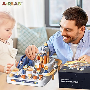 Toys for 3 Year Old Boys Car Rescue Adventure Race Track for Toddler Kids Ages 3 4 5 6 7 Boy Girl Space Theme Car Playset Educational Learning Preschool Bithday Present