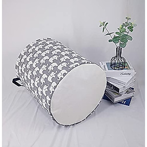 KUNRO Large Sized Storage Basket Waterproof Coating Organizer Bin Laundry Hamper for Nursery Clothes Toys (Elephant)