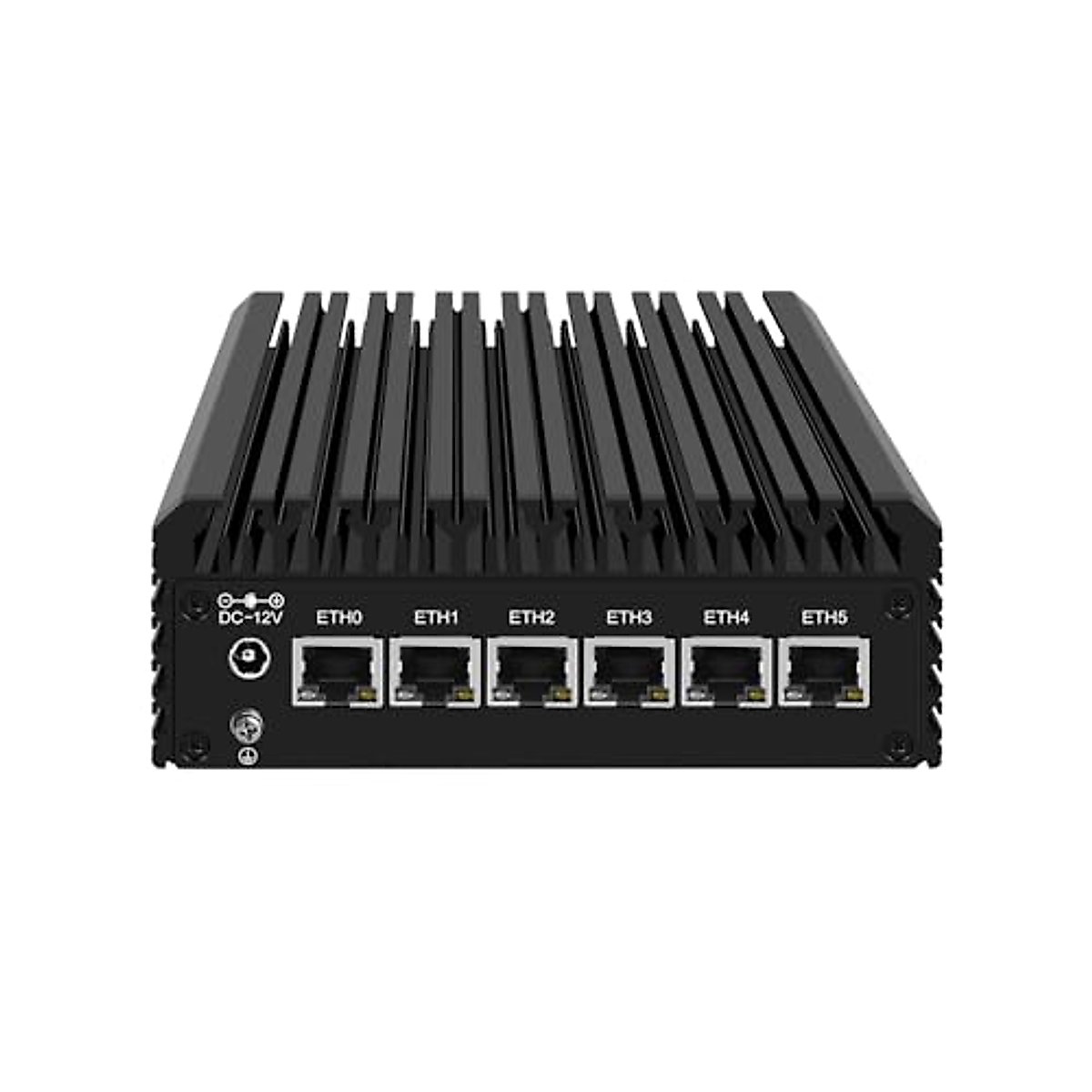 HUNSN Micro Firewall Appliance, Mini PC, VPN, Router PC, Intel J6413, RJ09, AES-NI, 6 x Intel 2.5GbE I226-V LAN, Console, HDMI, DP, SIM Slot, Barebone, NO RAM, NO Storage, NO System
