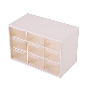 Fdit 9 Ders Multi Desktop Storage Box Cosmetics and Jewelry Storage Organizer Case Hardware and Craft Cabinet(1#)
