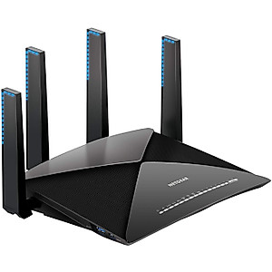 NETGEAR Nighthawk X10 Smart WiFi Router (R9000) - AD7200 Wireless Speed (up to 7200 Mbps) for 60Ghz WiFi Devices | Up to 2500 sq ft Coverage | 6 x 1G Ethernet, 1 x 10G SFP+, and 2 USB ports