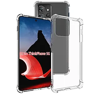 USTIYA Case for Motorola Moto ThinkPhone Clear TPU Four Corners Protective Cover Transparent Soft