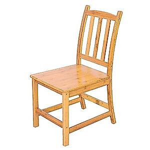 Kopokd [Set of 2 Dining Chairs - Sturdy Wooden Seats Natural Finish Kitchen Furniture