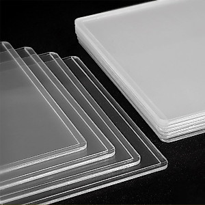 Clear Top Loaders for Cards 3" x 4", 35PT Hard Plastic Card Sleeves, Baseball Card Protector, Toploader Card Protector for Trading Cards & Sports Cards (25PCS, White)