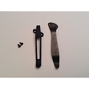 Black Titanium Deep Carry Pocket Clip for Kershaw Blur Knife 1670BLK TIP DOWN POSITION