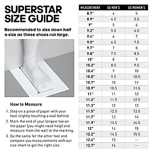 adidas Originals mens Superstar Sneaker, White/Black/White, 12 US