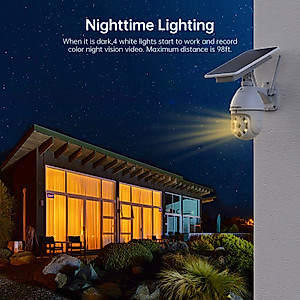 Entrustio Solar Security Cameras Wireless Outdoor,20000mAh Battery Powered Camera,2.4G WiFi Surveillance Home Camera with Phone APP,IP66 Waterproof,Color Night Vision,2-Way Talk