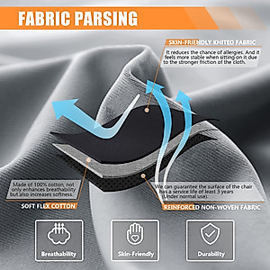 Zimous Gaming Chair Fabric Game Chair with Pocket Spring Cushion Office Massage Chair Breathable Reclining Computer Chair with Footrest Adjustable Ergonomic Gamer Chair 290LBS (Black)