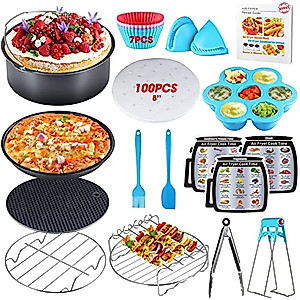8 Inch Air Fryer Accessories, XL Air Fryer Accessories with Recipe Cookbook for Air Fryer Oven Microwave Air Fryer Accessories