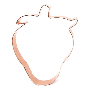 Large 5 X 4 Inch Strawberry Fruit Copper Cookie Cutter