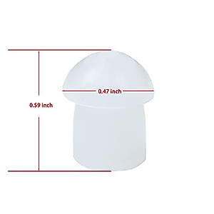 BVMAG 50 Pack Replacement Mushroom Earbud Ear Tips for Acoustic Tube Earpieces Compatible with Motorola Kenwood Baofeng Cobra Midland Icom Two Way Radio