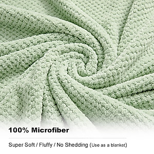 8 Pack Extra Large Bath Towel Sheet Set, 35x70 Inches - Oversized Bath Towels Set,Jumbo Large Microfiber - Quick Dry, Lightweight Highly Absorbent Towel Set for Bathroom,Hotel,SPA (Green)